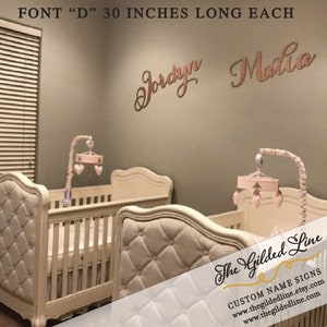 Twin Name Signs for Baby Room or Kids Room - Etsy