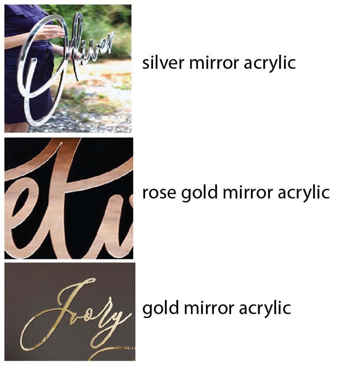Two Names Gold Mirror Baby Sign - Etsy