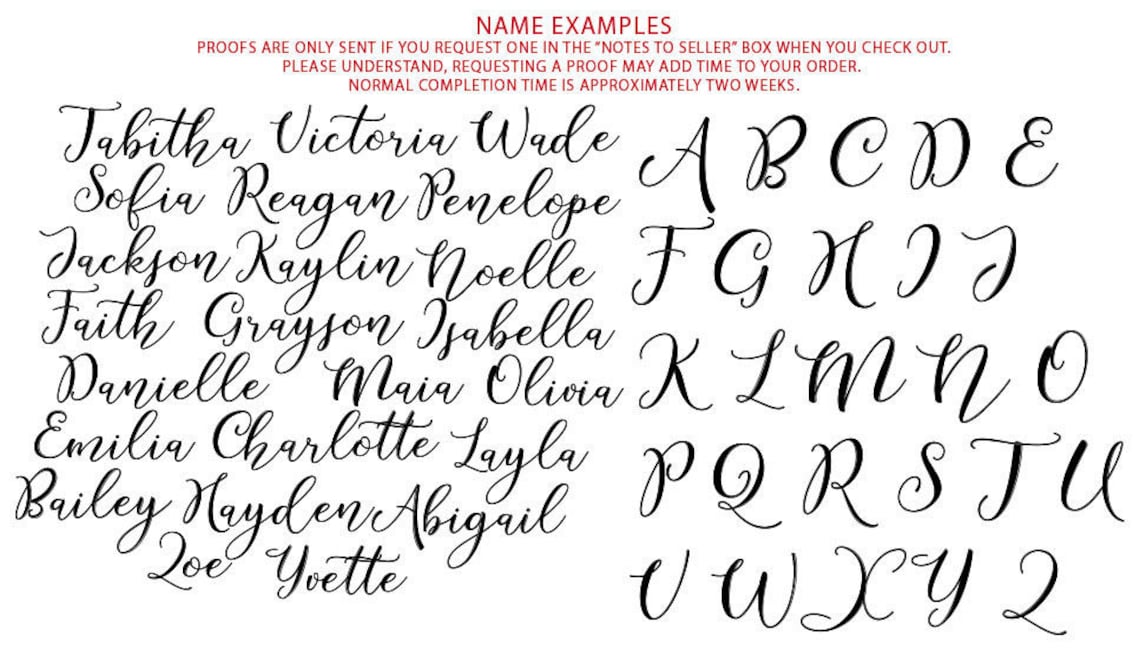 Baby Name Sign Baby Room Decoration Hand Calligraphy Style | Etsy