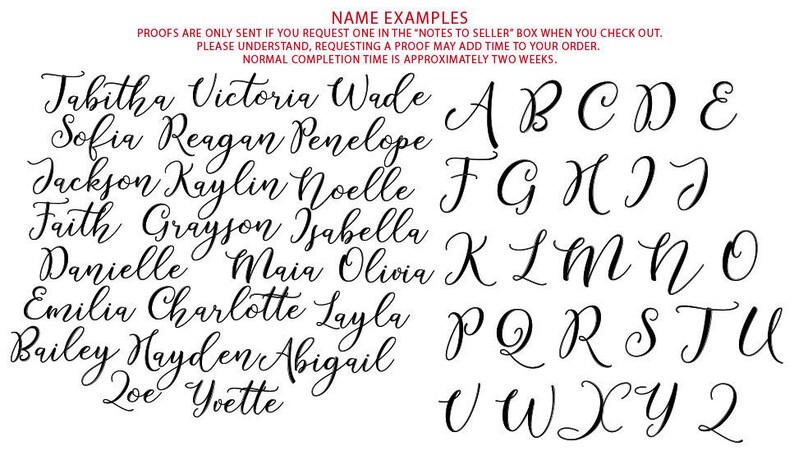 Baby Name Sign Baby Room Decoration Hand Calligraphy Style | Etsy