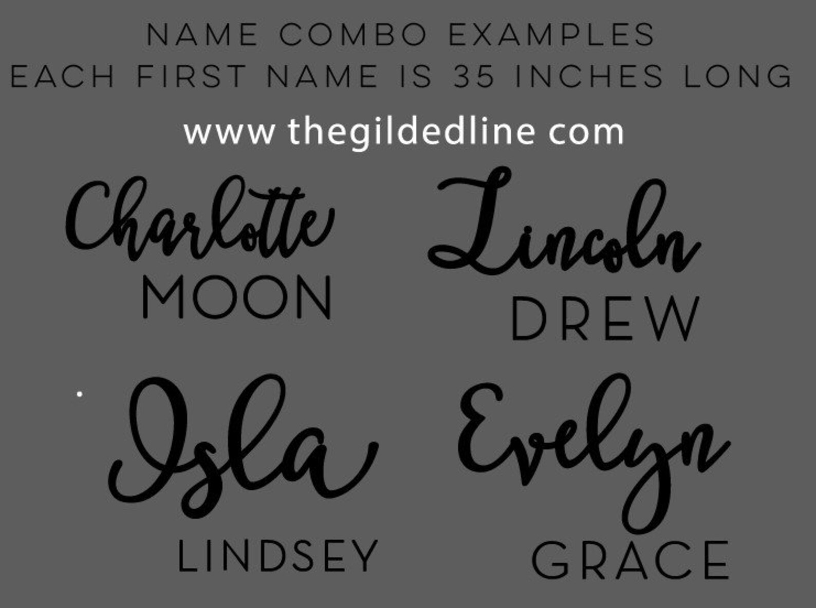 Two Name Sign for Baby Nursery With Mirror and Wood | Etsy