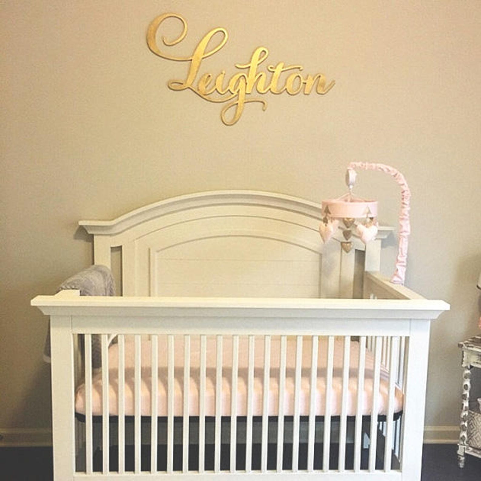 Gold Swirly Baby Name Sign Font - Etsy