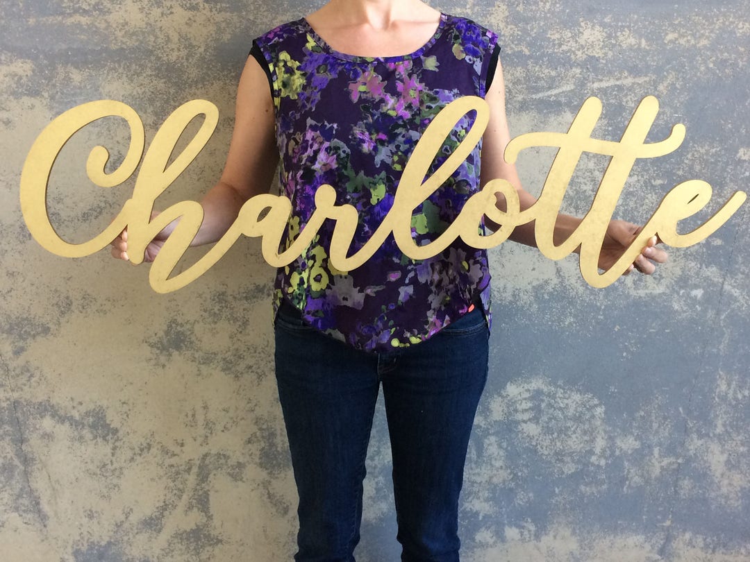 Baby Name Sign, Baby Room Decoration, Hand Calligraphy Style Nursery ...