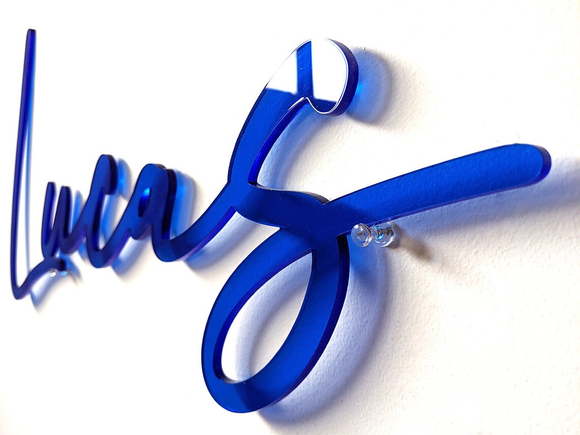 Blue Acrylic Laser Cut Sign for Boy Nursery or Business - Etsy