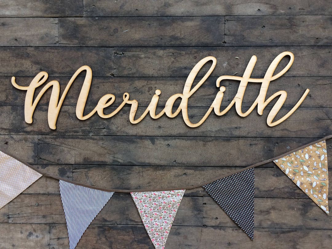 Large Wood Baby Name Sign, Silver, Gold, White, or Black, Nursery ...