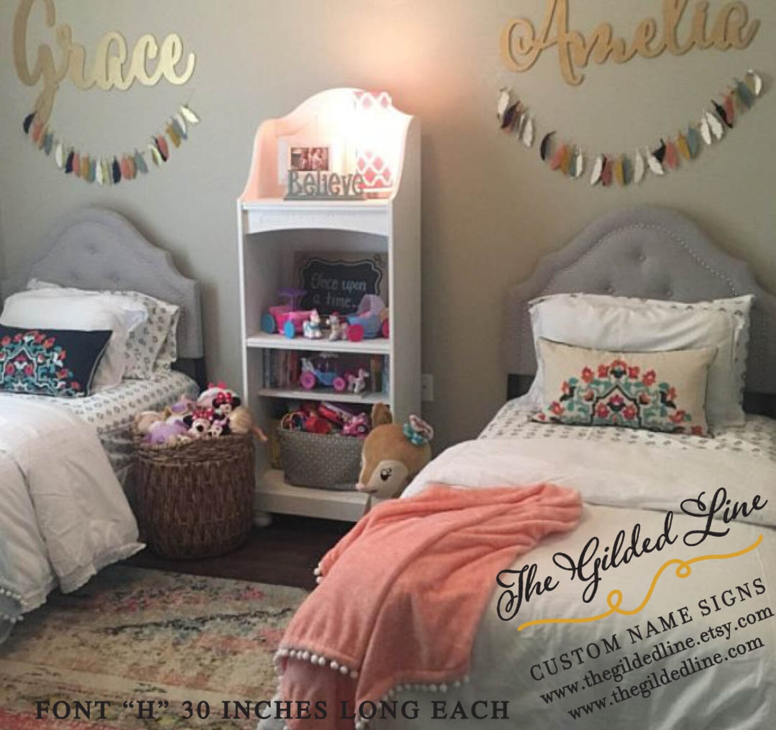 Twin Name Signs for Baby Room or Kids Room - Etsy