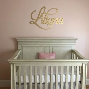 Swirl Font Baby Name Sign for Nursery Wall - Etsy