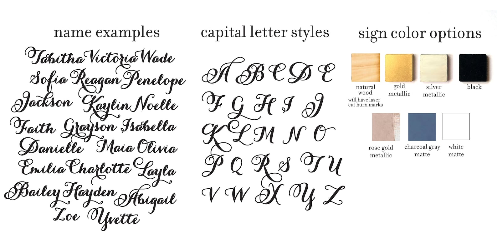 Gold Baby Name Sign Calligraphy Font - Etsy