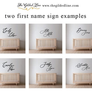 Two Names Gold Mirror Baby Sign - Etsy