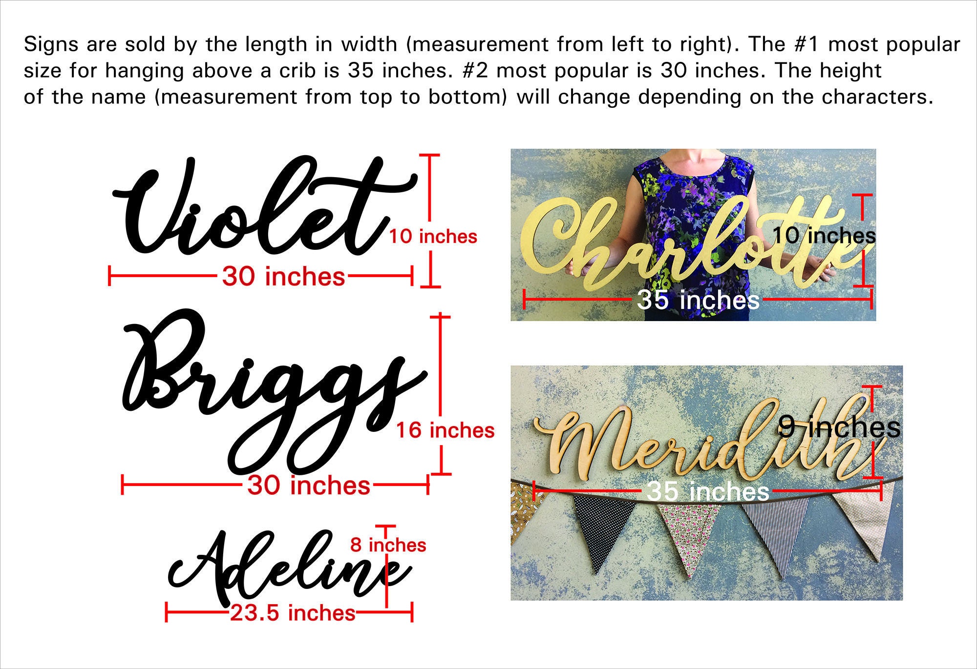 Baby Name Sign Baby Room Decoration Hand Calligraphy Style | Etsy