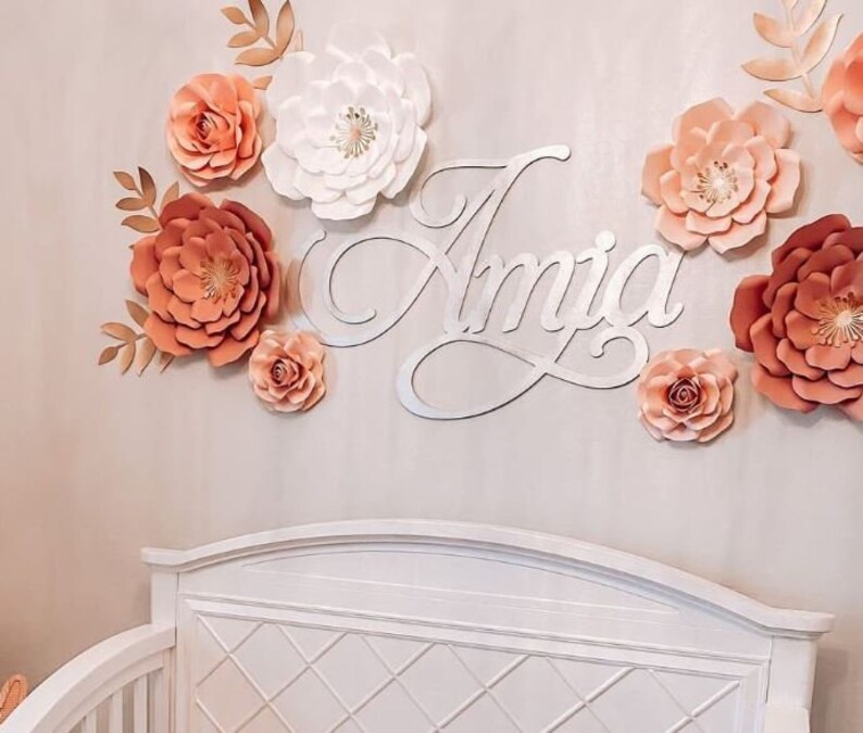 Swirl Font Baby Name Sign for Nursery Wall - Etsy