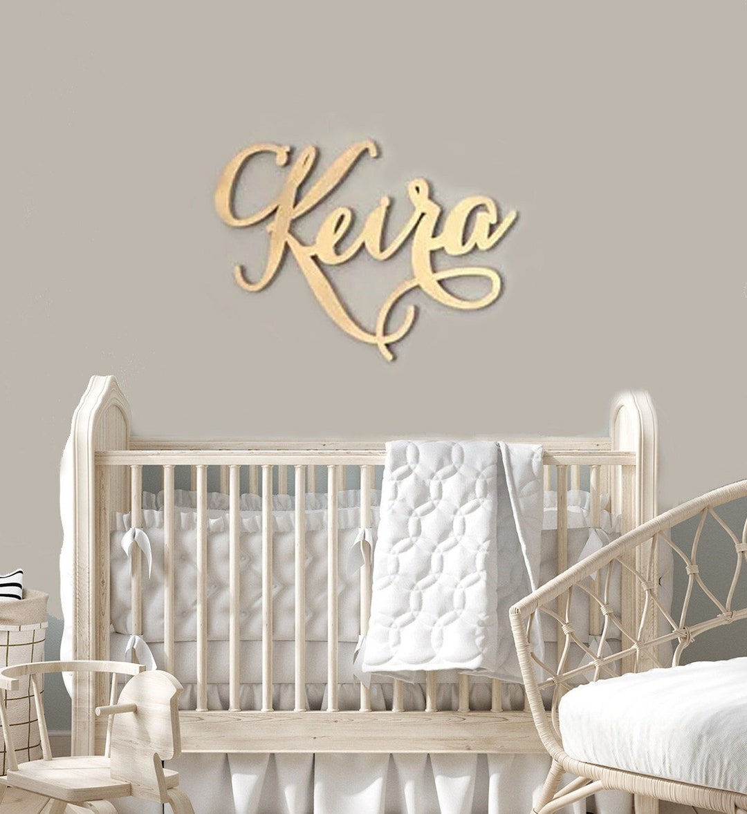 Gold Swirly Baby Name Sign Font - Etsy
