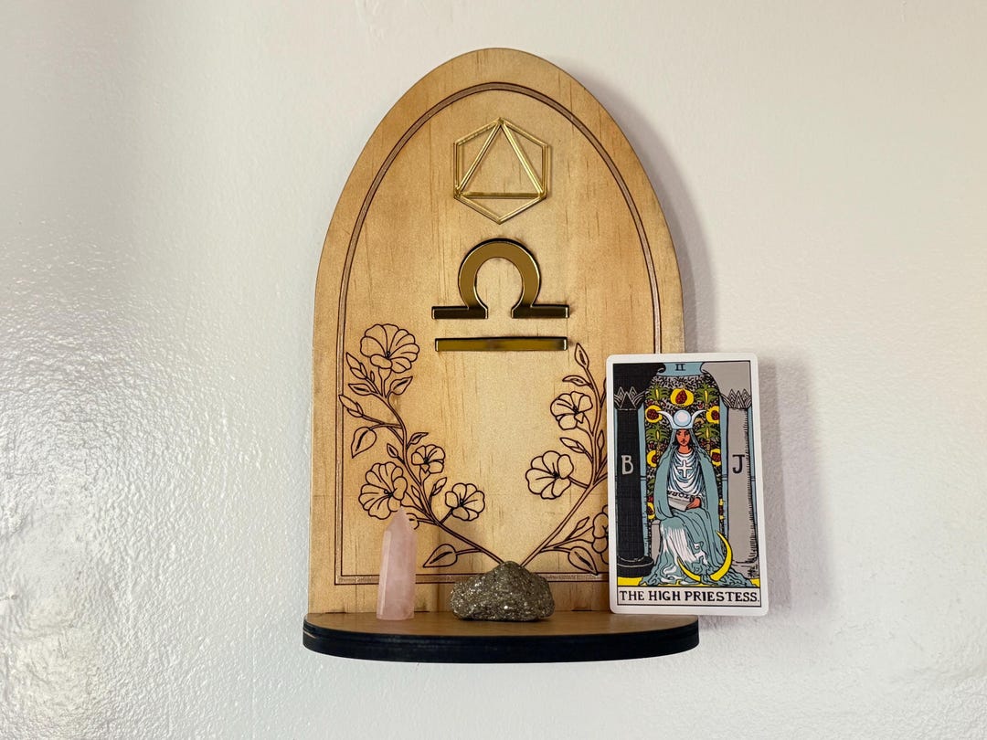 Libra Zodiac Sign Altar Shelf for Tarot and Offerings Display Shrine - Etsy