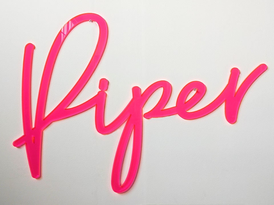 Neon Pink Custom Acrylic Name or Business Sign - Etsy