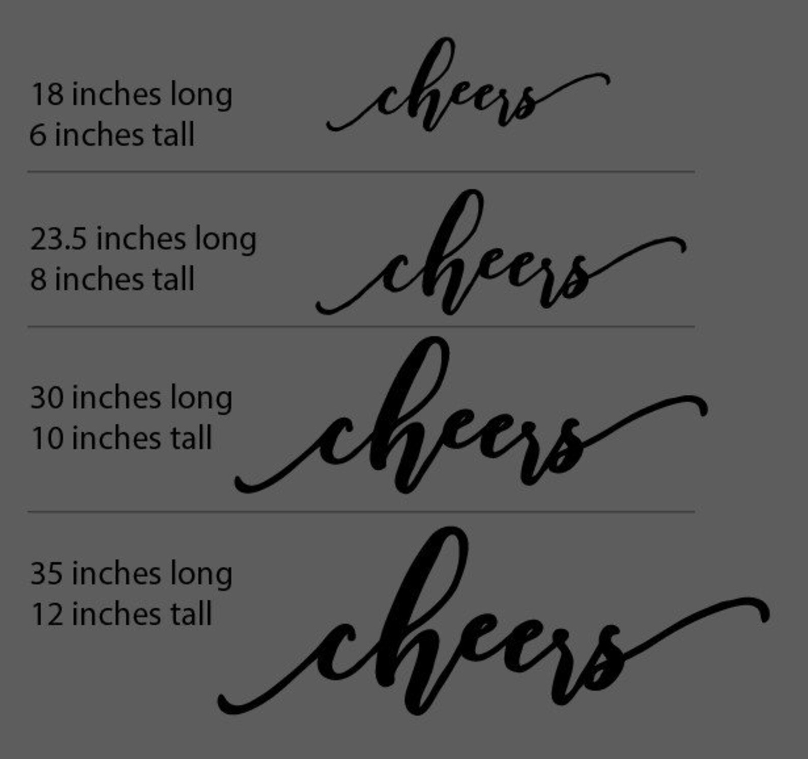 Large Laser Cut Cheers Sign Calligraphy Word Wall Sign Gold - Etsy