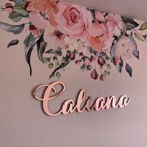 Luxury Baby Girl Nursery Name Sign Custom Mirror - Etsy