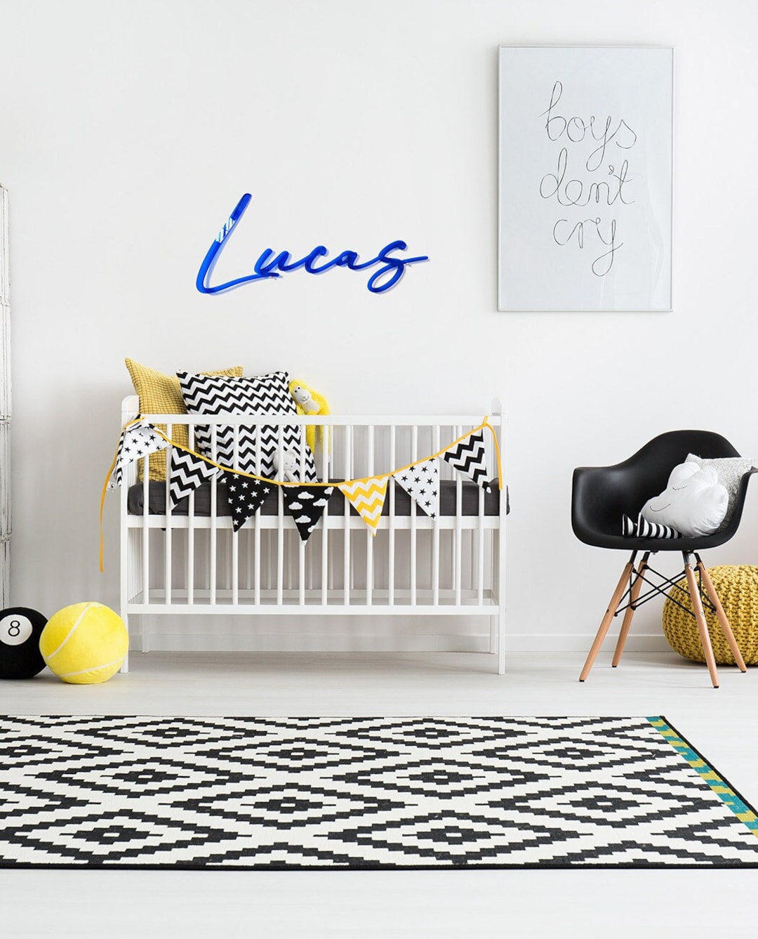 Blue Acrylic Laser Cut Sign for Boy Nursery or Business - Etsy