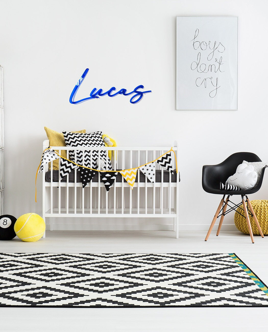 Blue Acrylic Laser Cut Sign for Boy Nursery or Business | Etsy