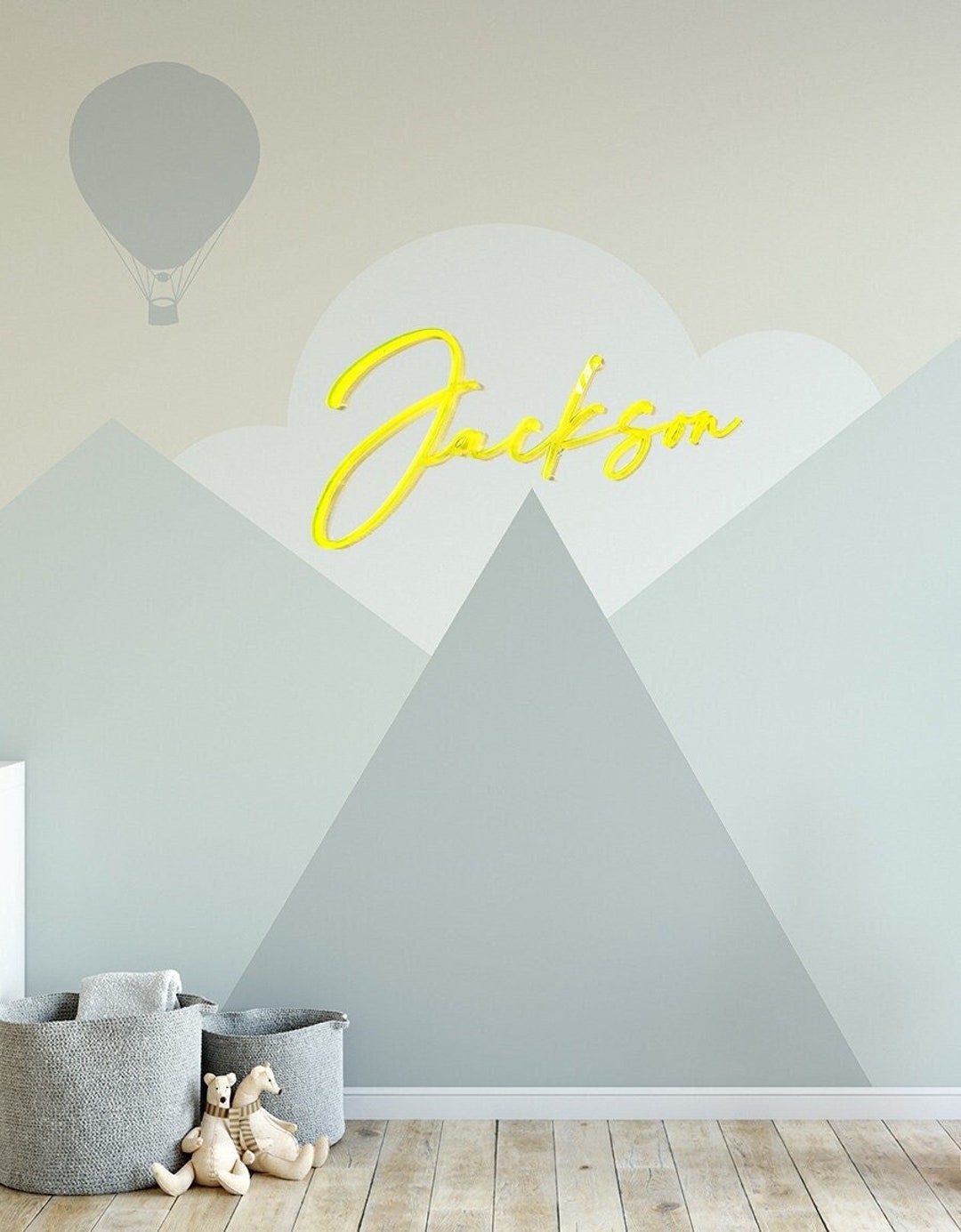 Neon Yellow Acrylic Laser Cut Sign for Modern Nursery or Business - Etsy