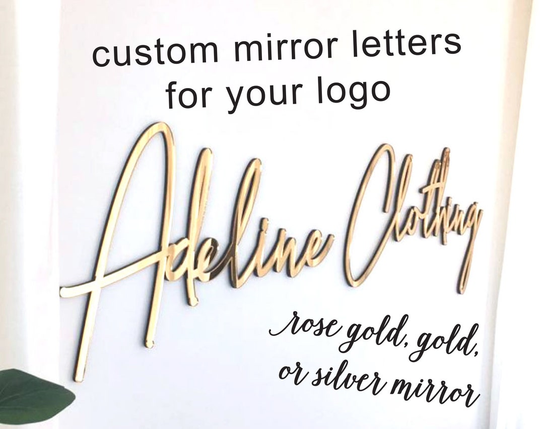 Business Logo Mirror Sign for Indoor Wall Decoration - Etsy