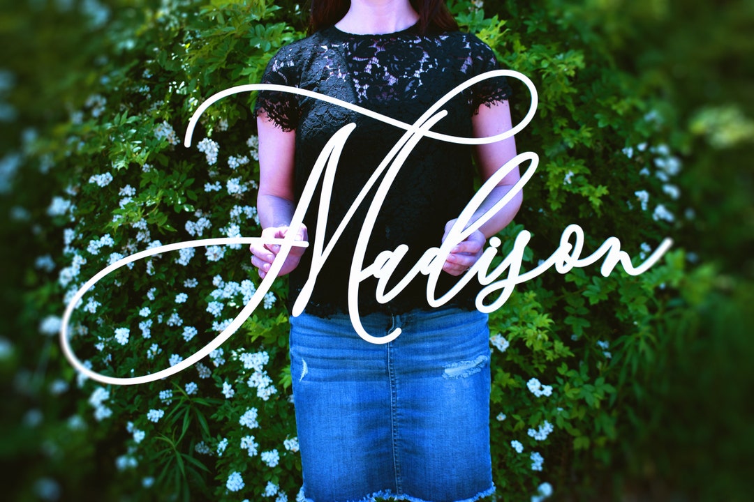 Modern Calligraphy Wall Name Sign, Hand Drawn Style Font - Etsy