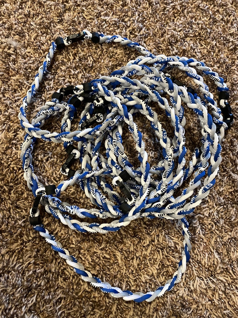 Sports Rope Necklace Three Braid Baseball Necklace Team - Etsy