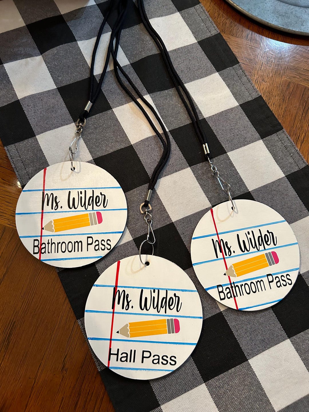 Classroom Hall Pass Lanyard, Classroom Decor, Teacher Decorations, Hall ...