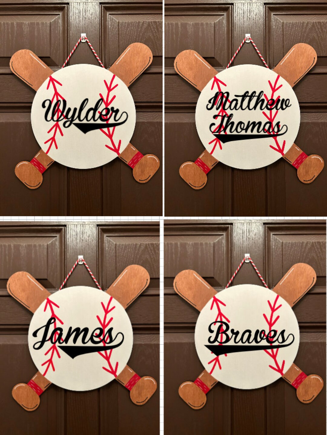 Baseball Player Sign, Baseball and Bats Sign, Wood Baseball Sign ...