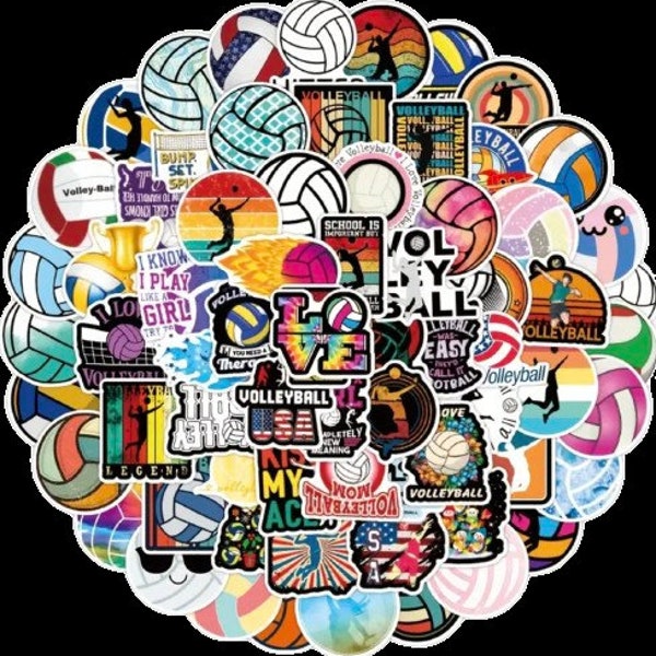 Volleyball Stickers - Etsy