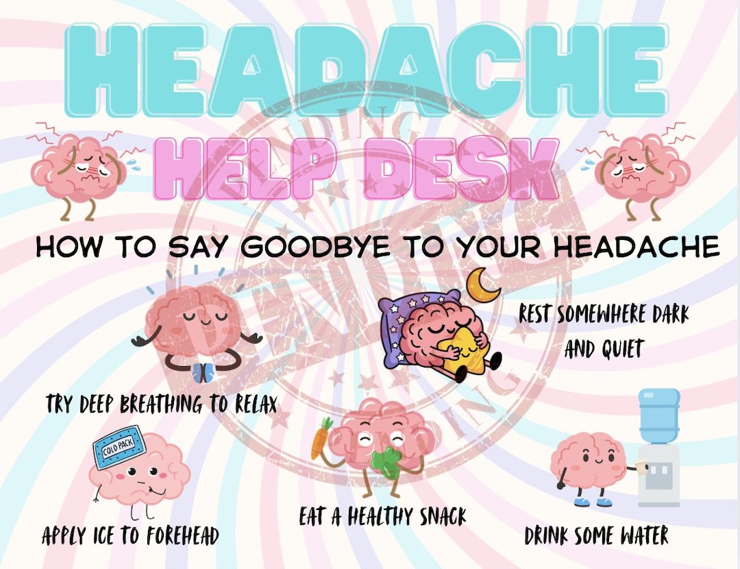 Headache Help Desk Poster • Digital Download • School Nurse Office ...
