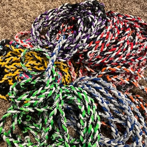 Sports Rope Necklace, Three Braid Baseball Necklace, Team Sports ...