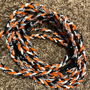 Sports Rope Necklace, Three Braid Baseball Necklace, Team Sports ...