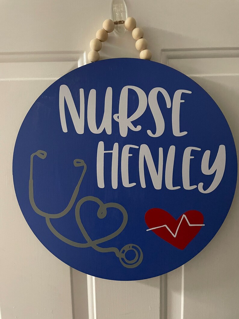 Nurse Door Hanger Personalized Wood Nurse Sign Wood Nurse - Etsy