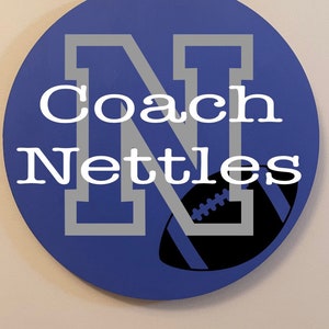 Coach Door Hanger, Personalized Wood Teacher Sign, Wood Teacher Sign ...