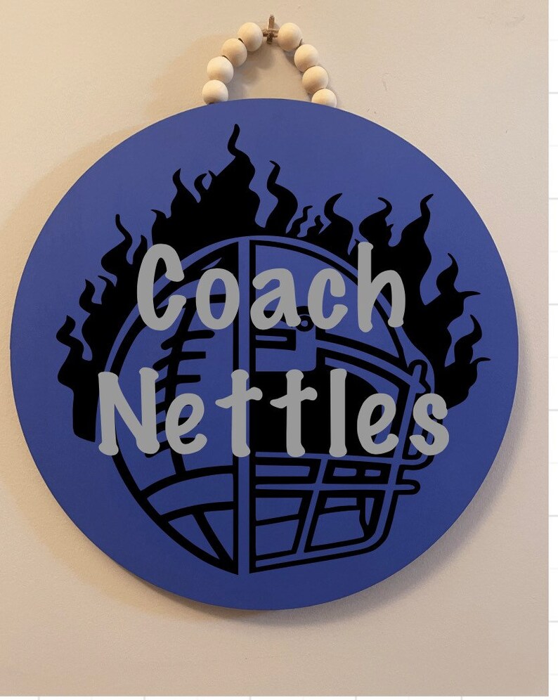 Coach Door Hanger Personalized Wood Teacher Sign Wood - Etsy