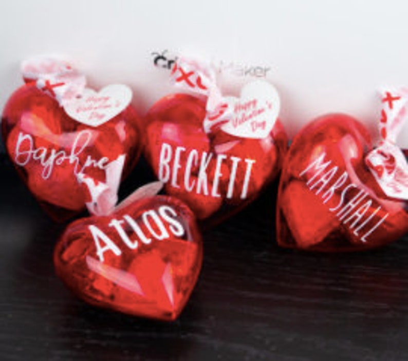 Personalized Valentine Hearts Fillable Red Hearts for - Etsy
