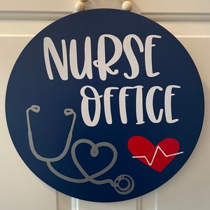 Nurse Door Hanger, Personalized Wood Nurse Sign, Wood Nurse Sign, - Etsy