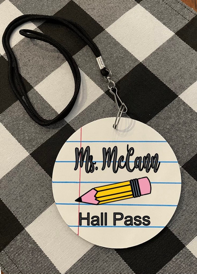 Classroom Hall Pass Lanyard Classroom Decor Teacher - Etsy