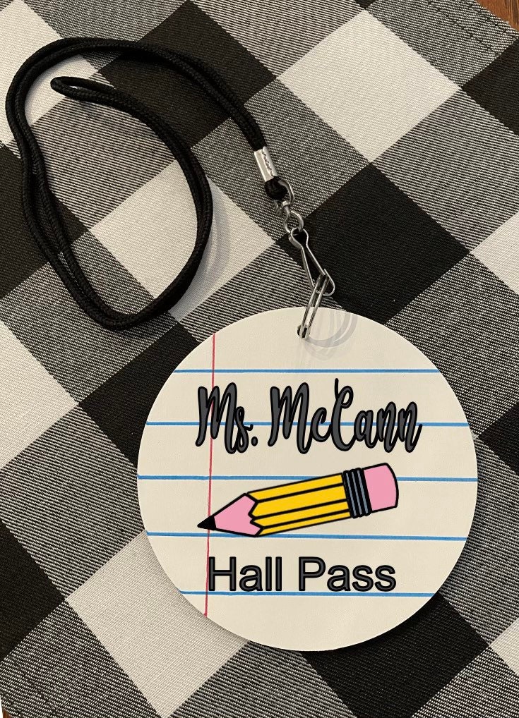 Classroom Hall Pass Lanyard Classroom Decor Teacher - Etsy