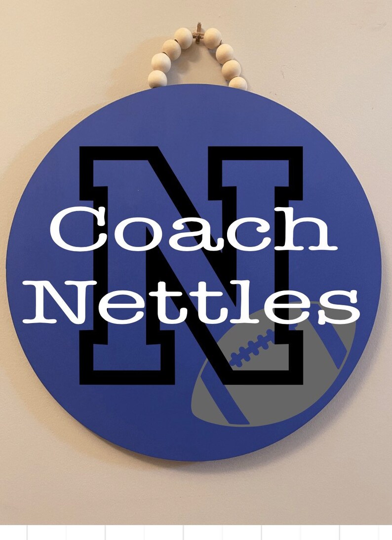 Coach Door Hanger Personalized Wood Teacher Sign Wood - Etsy