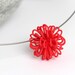 Red Sphere Necklace with Stainless Steel Cable Choker 3D | Etsy