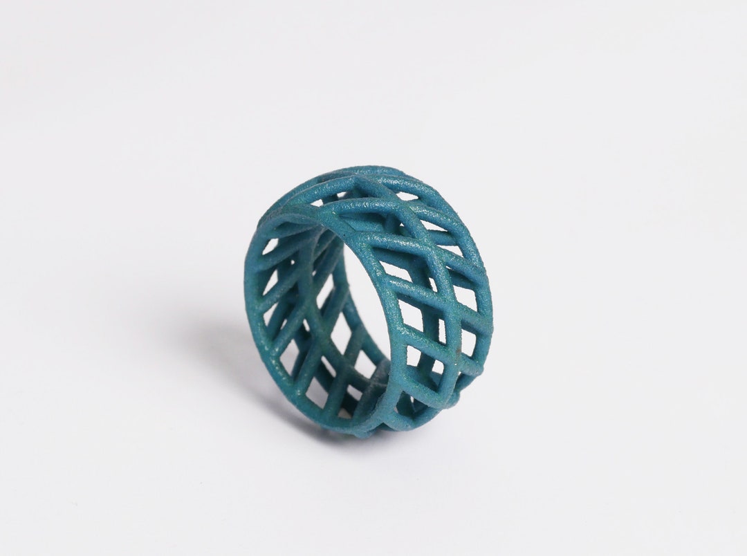 Geometric Ring Green, Architectural Ring, Geometric Jewelry ...