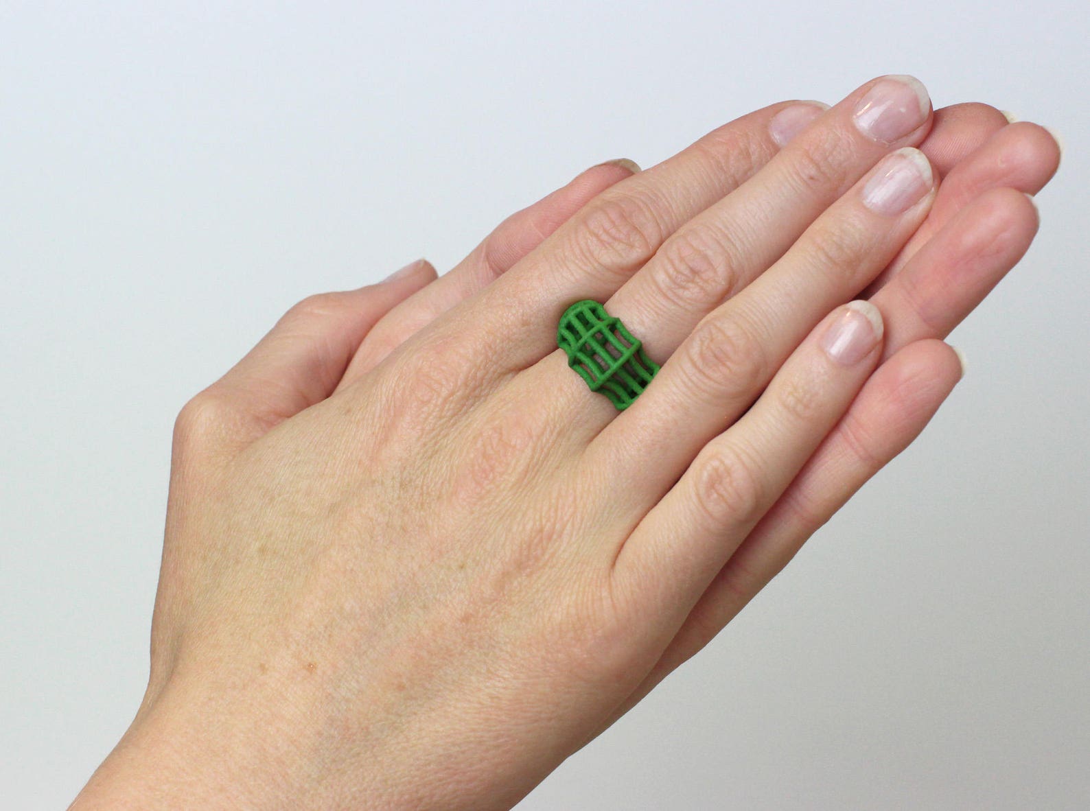 Bamboo Ring Green Geometric Ring Structural Ring Green Gift - Etsy