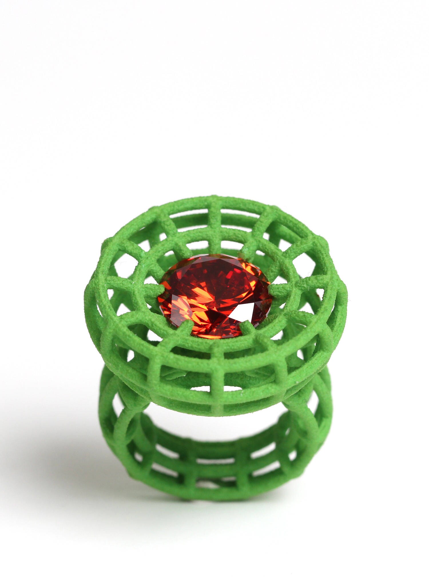 Cocktail Ring Green Architecture Jewelry Chunky Ring Design | Etsy