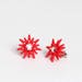 Red Stud Earrings, Red Star Stud Earrings With Stones, Red Flower Studs ...
