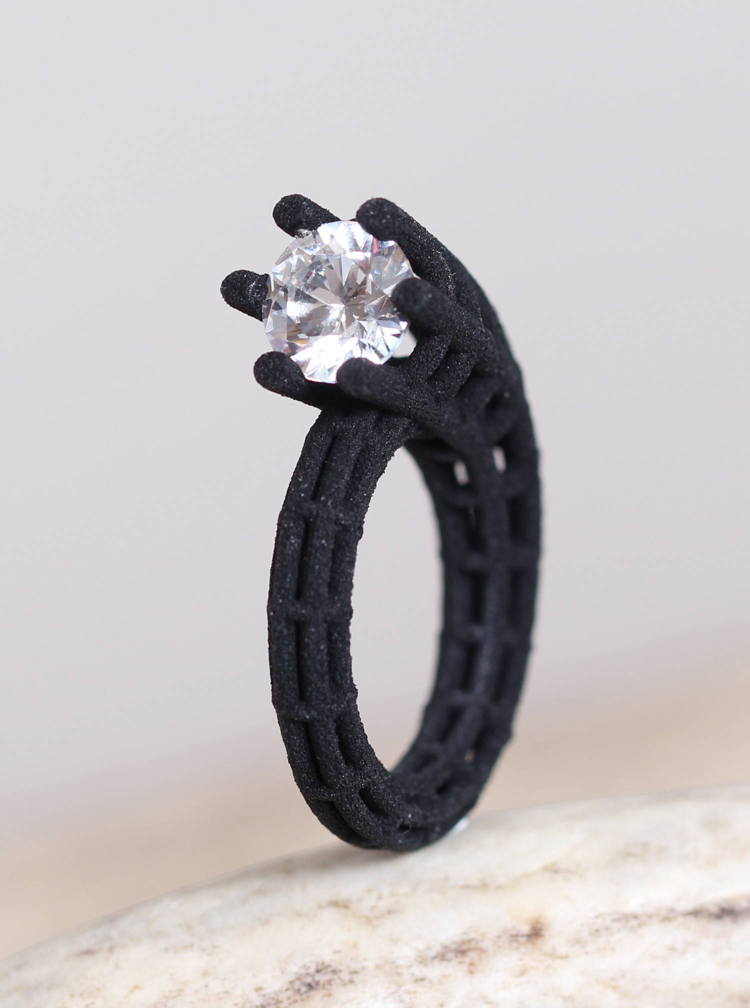 Black Geometric Ring for Women Architecture Jewelry - Etsy