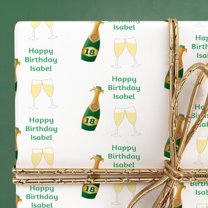 Personalised 18th Birthday Wrapping Paper - 18th Birthday Paper - 18 ...