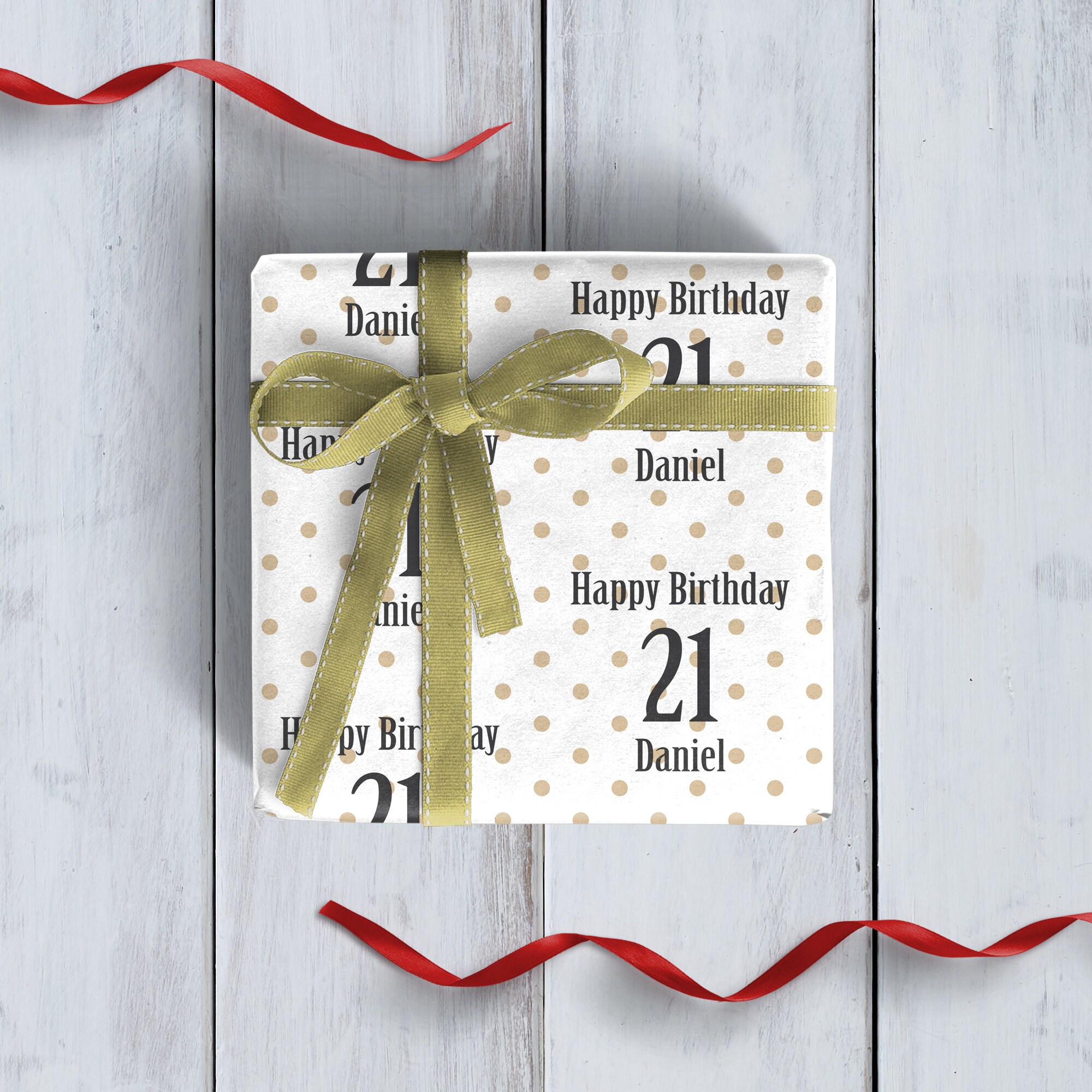 Personalised 21st Birthday Wrapping Paper 21st Birthday - Etsy UK