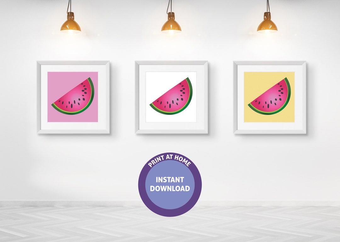 Digital Download Printable Watermelon Image, Watermelon Art, Kitchen ...