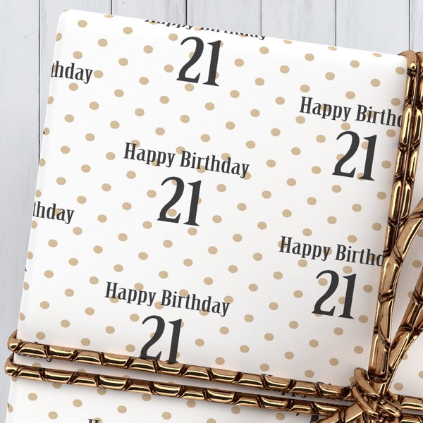 21st Wrapping Paper - Etsy UK